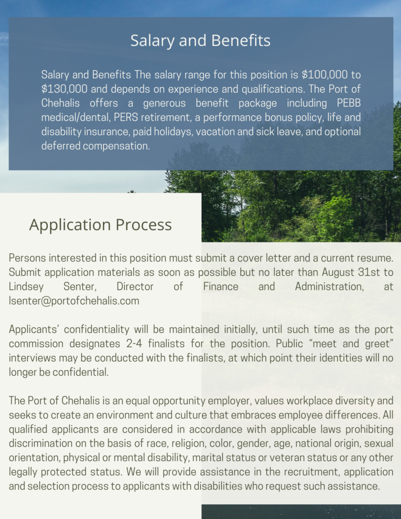 CEO Application Process - Port of Chehalis